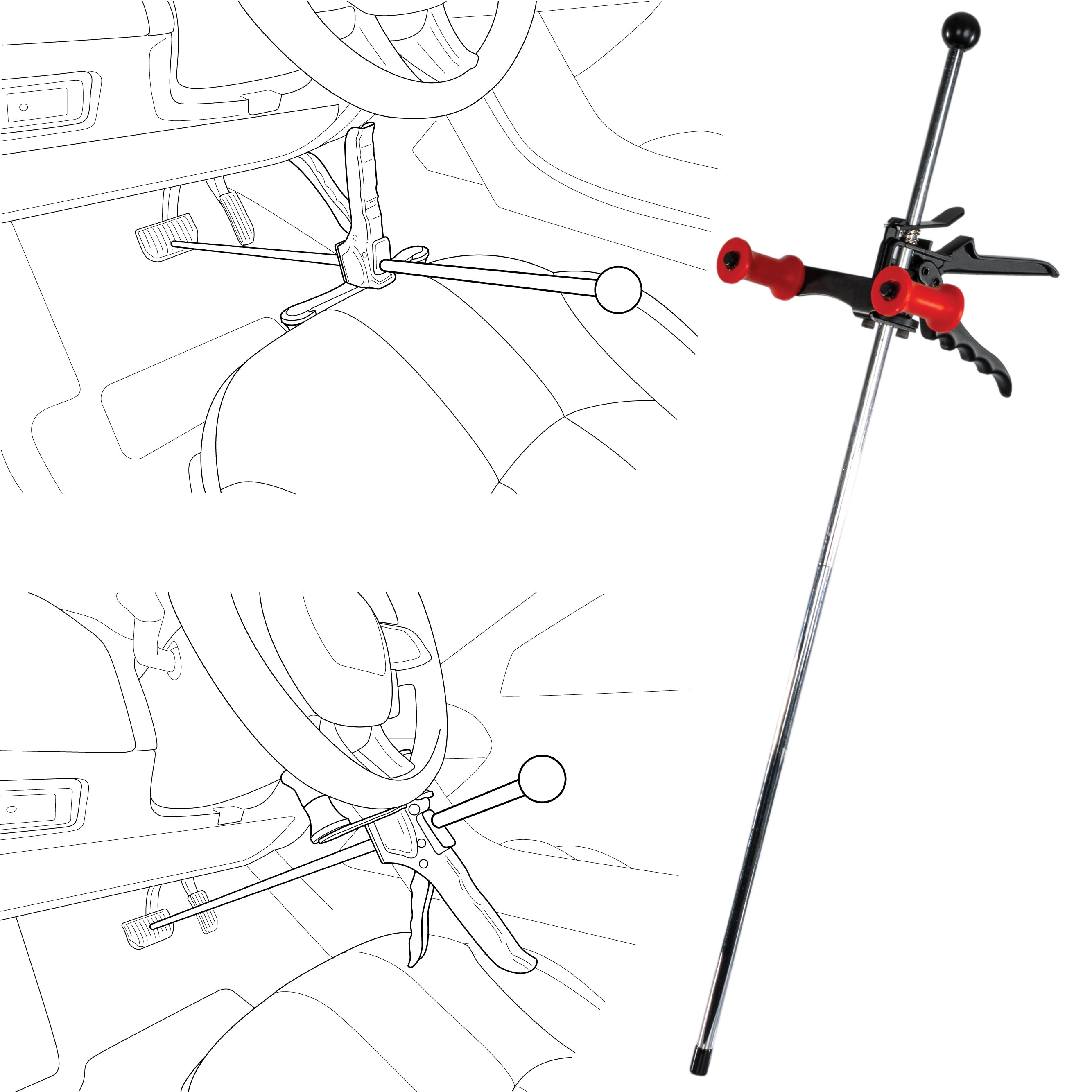 Upgraded Brake Pedal Depressor Tool - Upgraded Actuator, Universal Fit ...