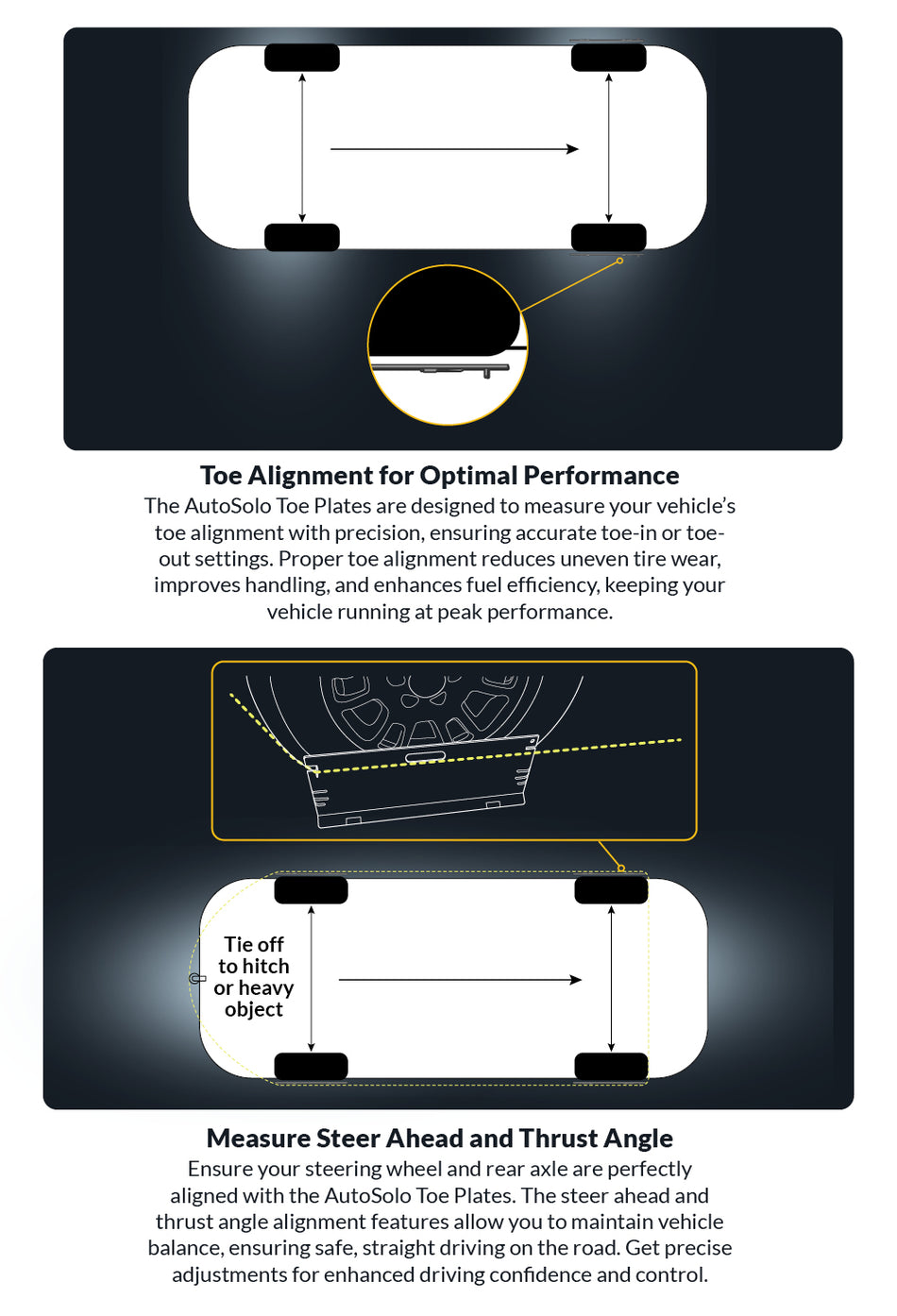 3-in-1 Toe Alignment Plates for Automotive Toe, Steer Ahead, and Thrus ...