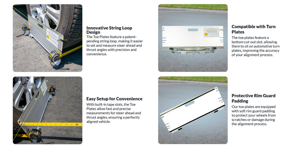 3-in-1 Toe Alignment Plates for Automotive Toe, Steer Ahead, and Thrus ...